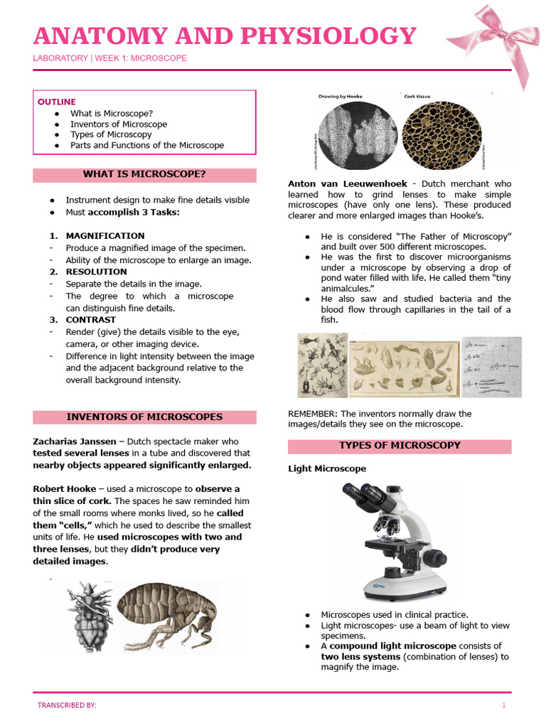 Week 1 - Microscope | PDF