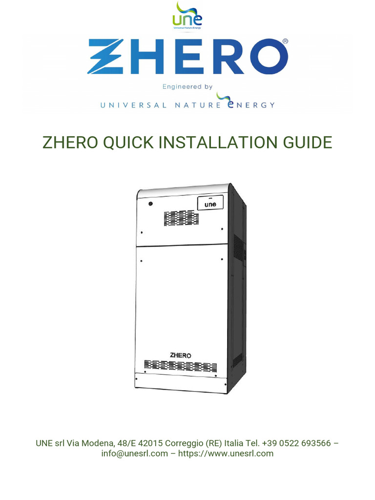 p01 2020 Ma 0003 Zhero-quick-Installation-guide Eng-V.1.5 | PDF