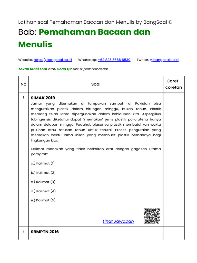 Bangsoal PBM | PDF