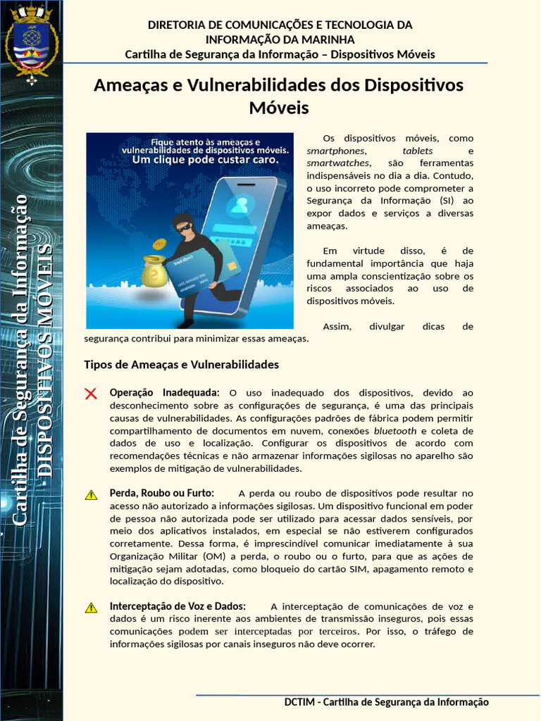 Cartilha Dispositivos Moveis DCTIM - JUL2024 | PDF
