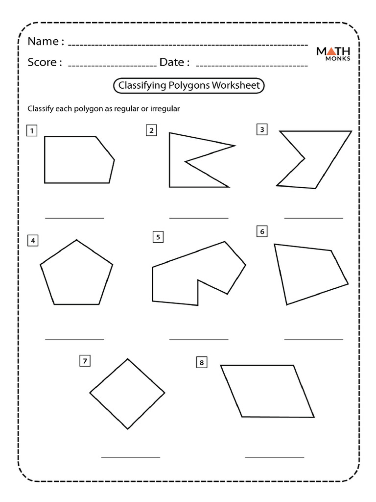 Classifying Polygons Worksheet | PDF