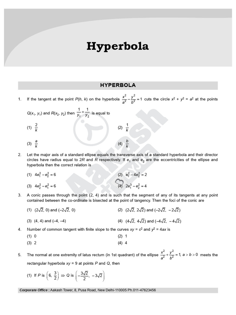 Hyperbola | PDF