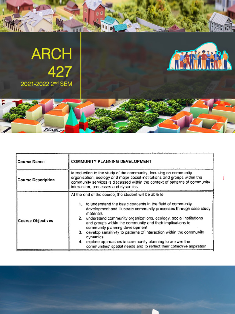 ARCH 427 - Module 01 (Introduction To Community Planning) | PDF