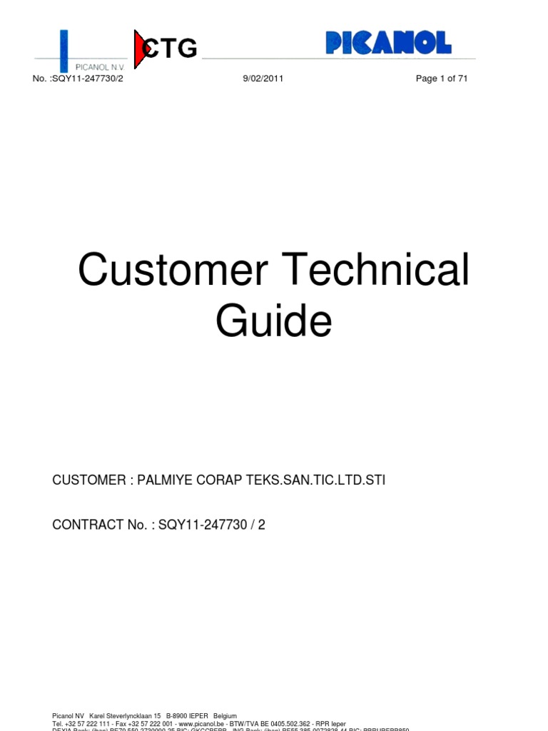 Picanol Optimax Installation Guide | PDF | Fuse (Electrical) | Pressure