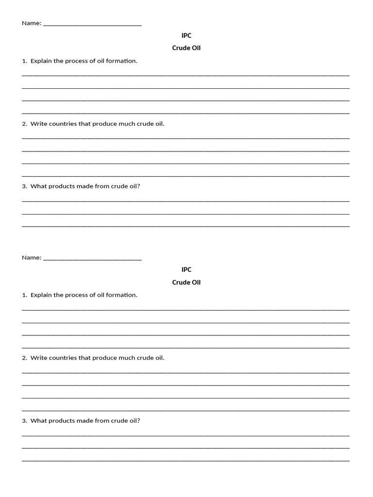 Crude Oil Questions | PDF | Oils | Hydrocarbons