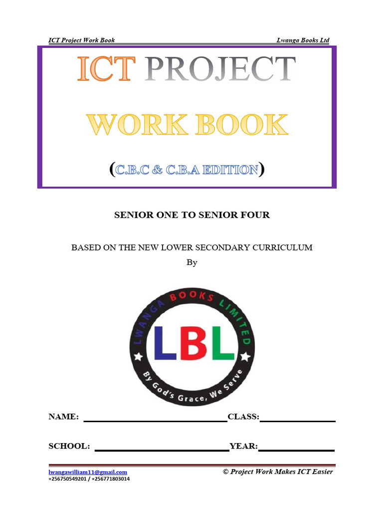 S.1-S.4 Ict Project Work Book (LBL) | PDF