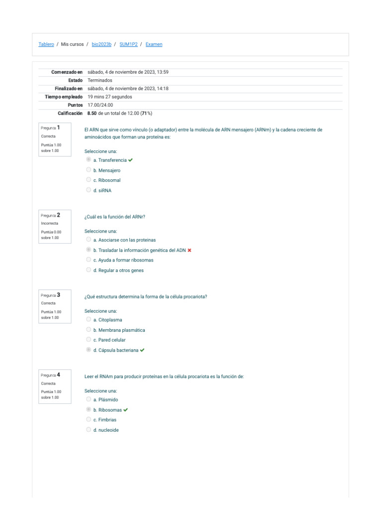 Examen - Revisión Del Intento | PDF