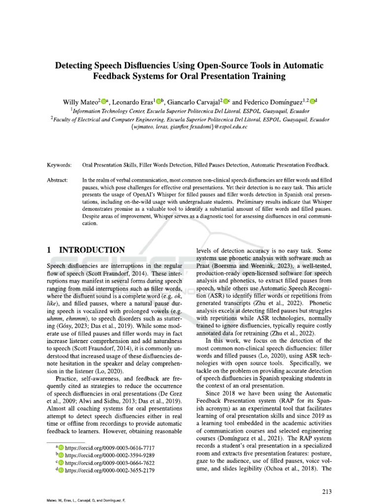 Speech Disfluency | PDF