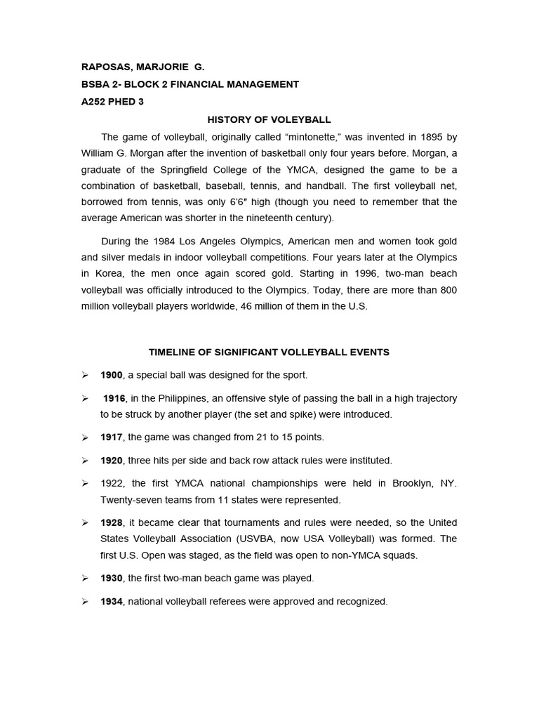 VOLLEYBALL | PDF