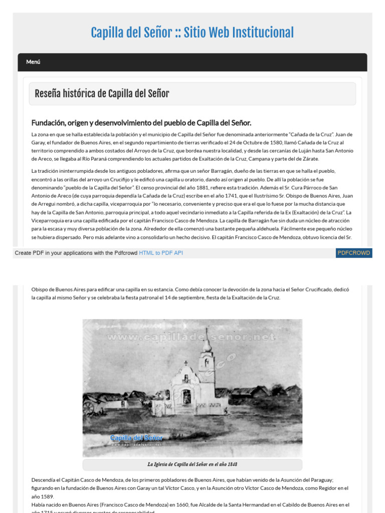 Capilladelsenor Net Resena Historica de Capilla Del Senor | PDF