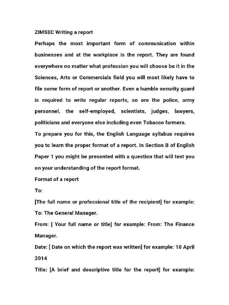 Report Writing (1) - 1-1 | PDF