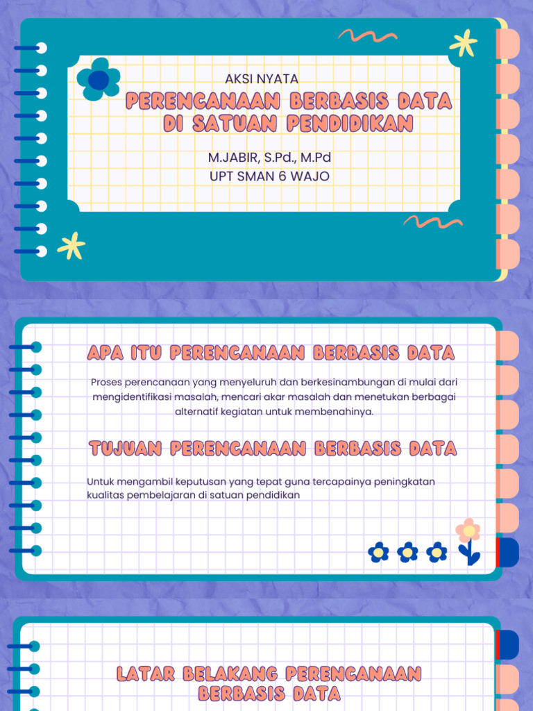 Perencanaan Berbasis Data Di Satuan Pendidikan | PDF