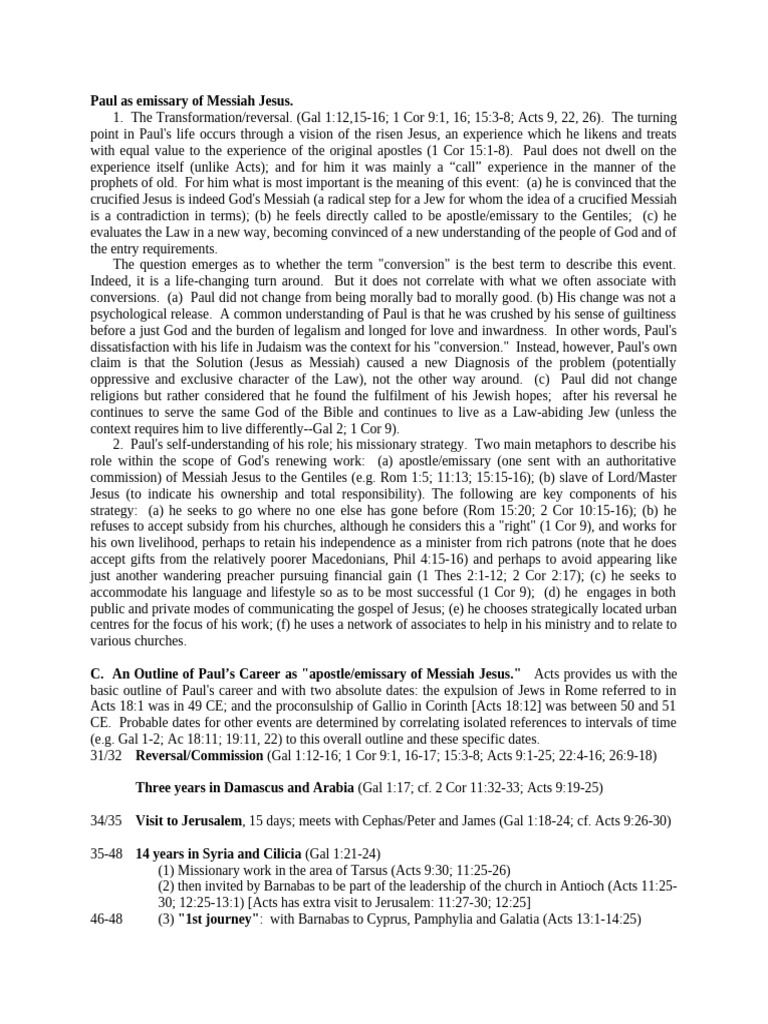 Paul - The Apostle and His Letters | PDF