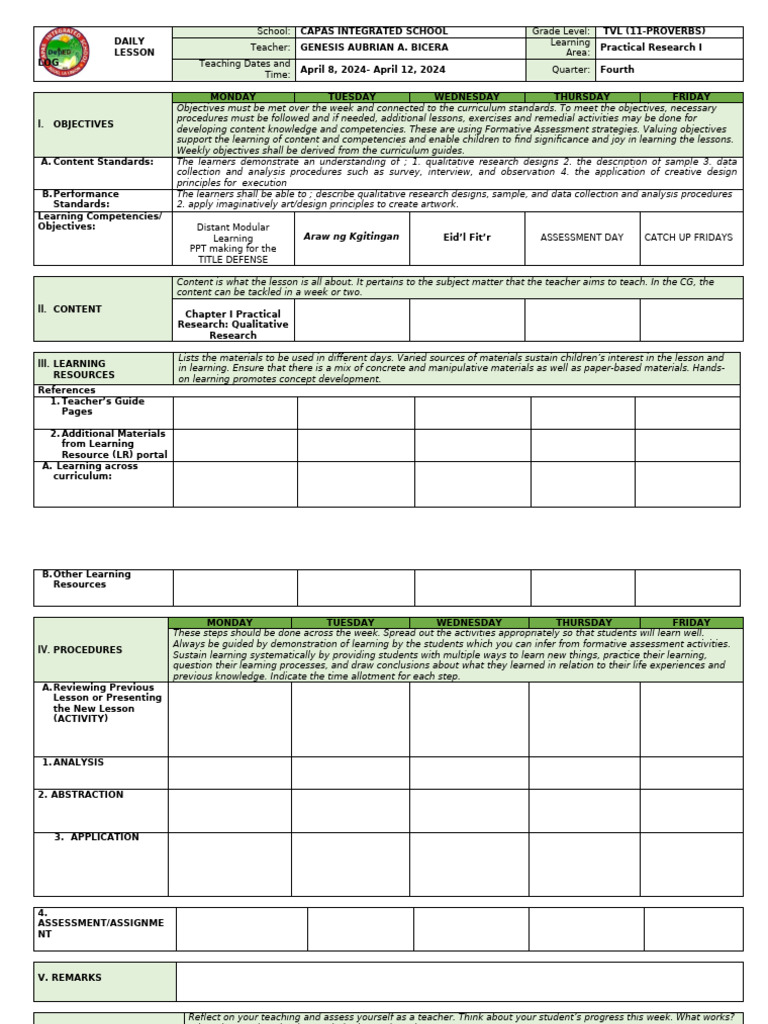 Practical Research 4th Grading 2nd Week | PDF