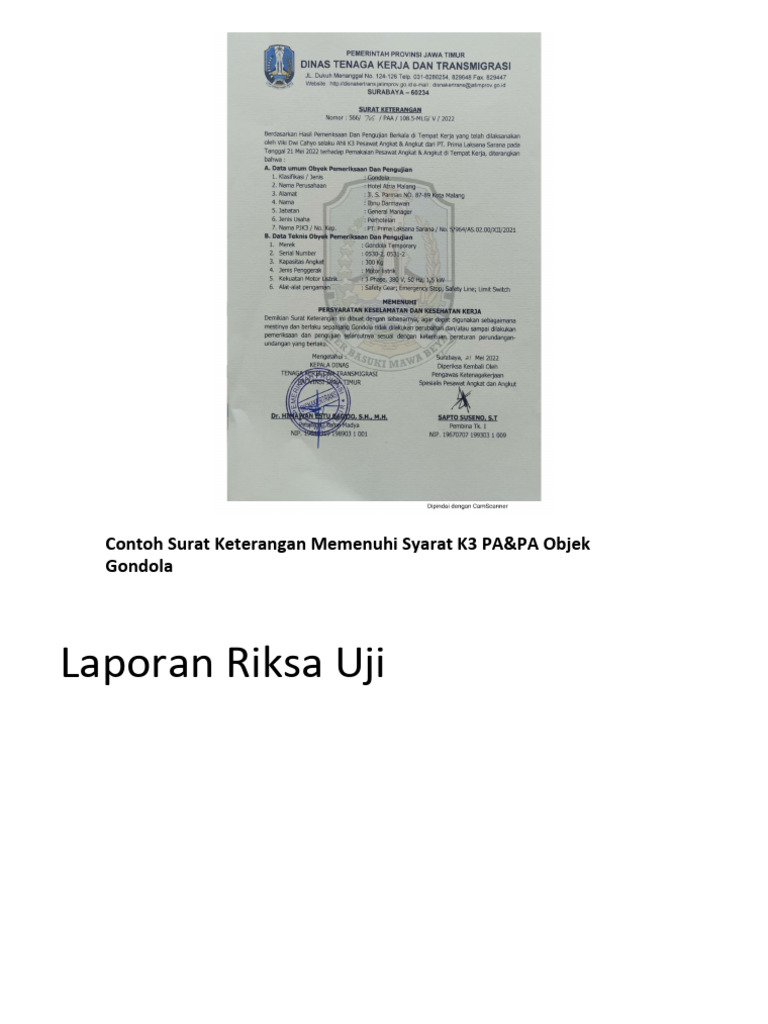 Form Uji Riksa Pdf