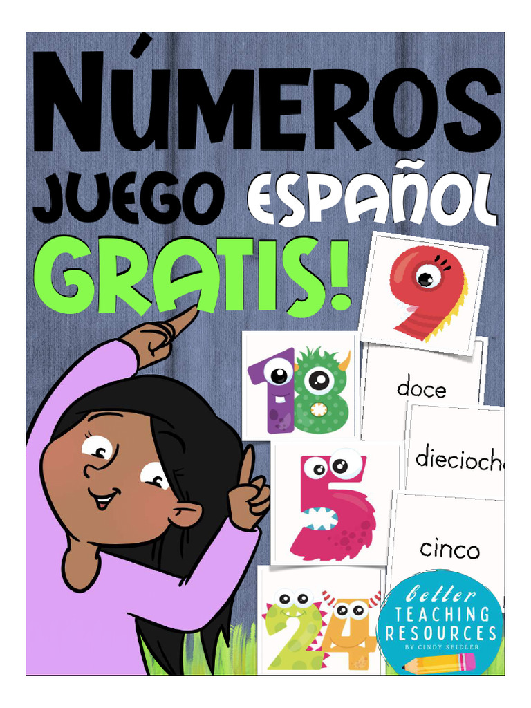 Números Spanish Matching Cards Game Freebie-Compre | PDF