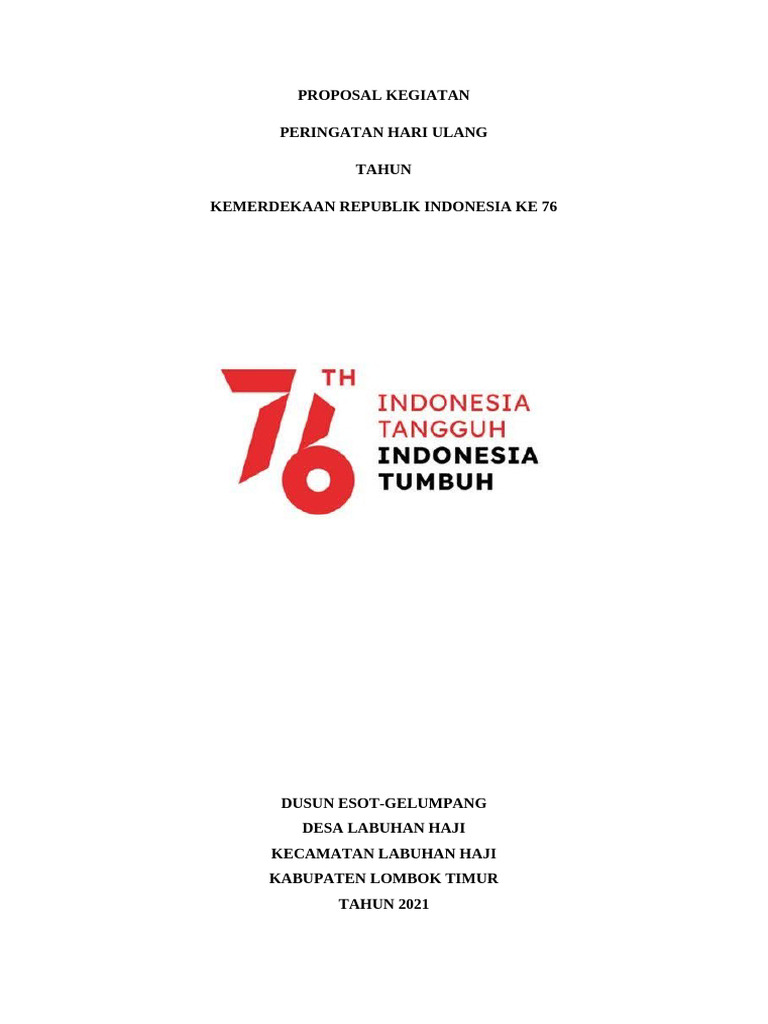 PROPOSAL KEGIATAN 17an-Dikonversi | PDF