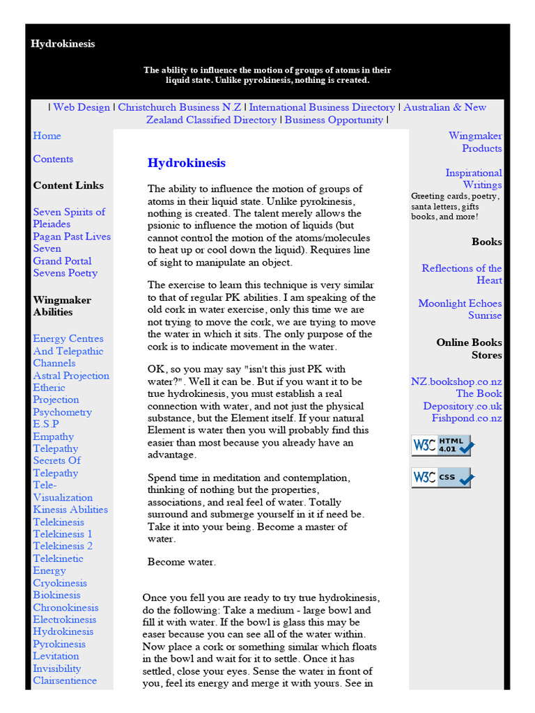 Hydrokinesis | PDF
