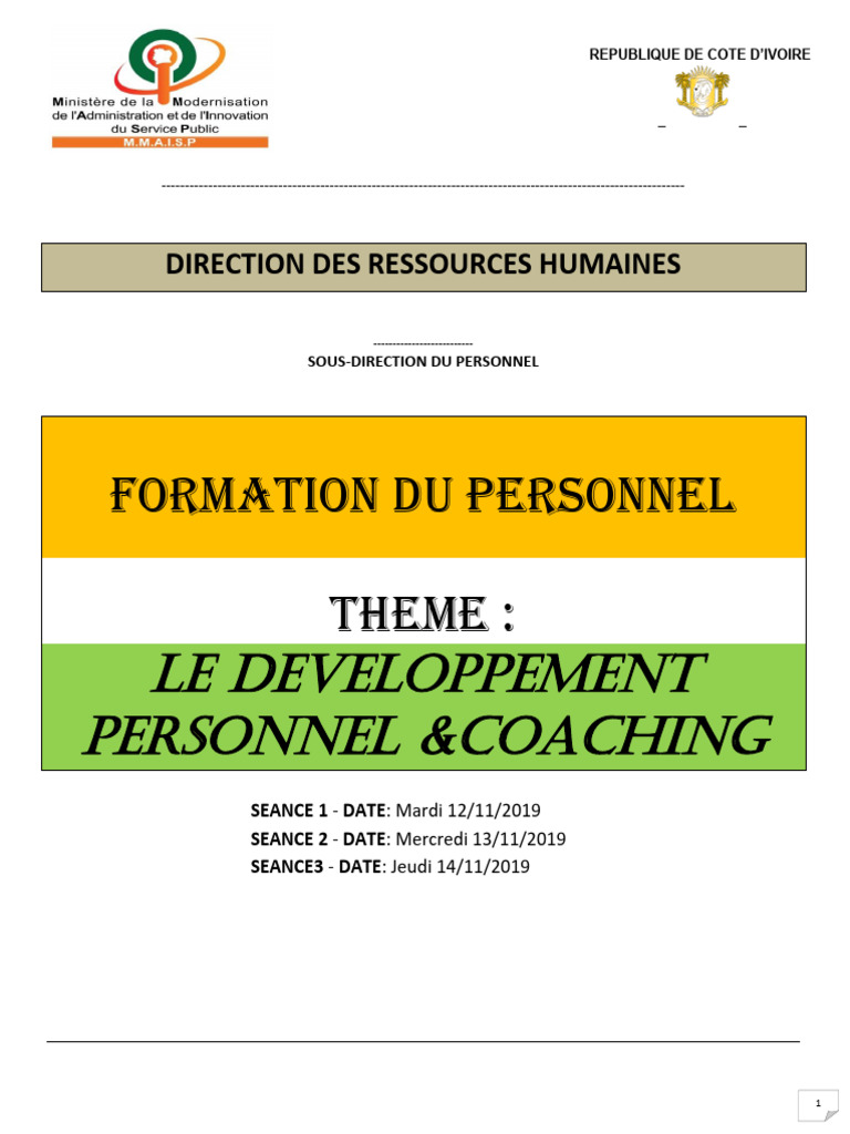 Rapport Formation Dev Coaching - Jy Valide | PDF