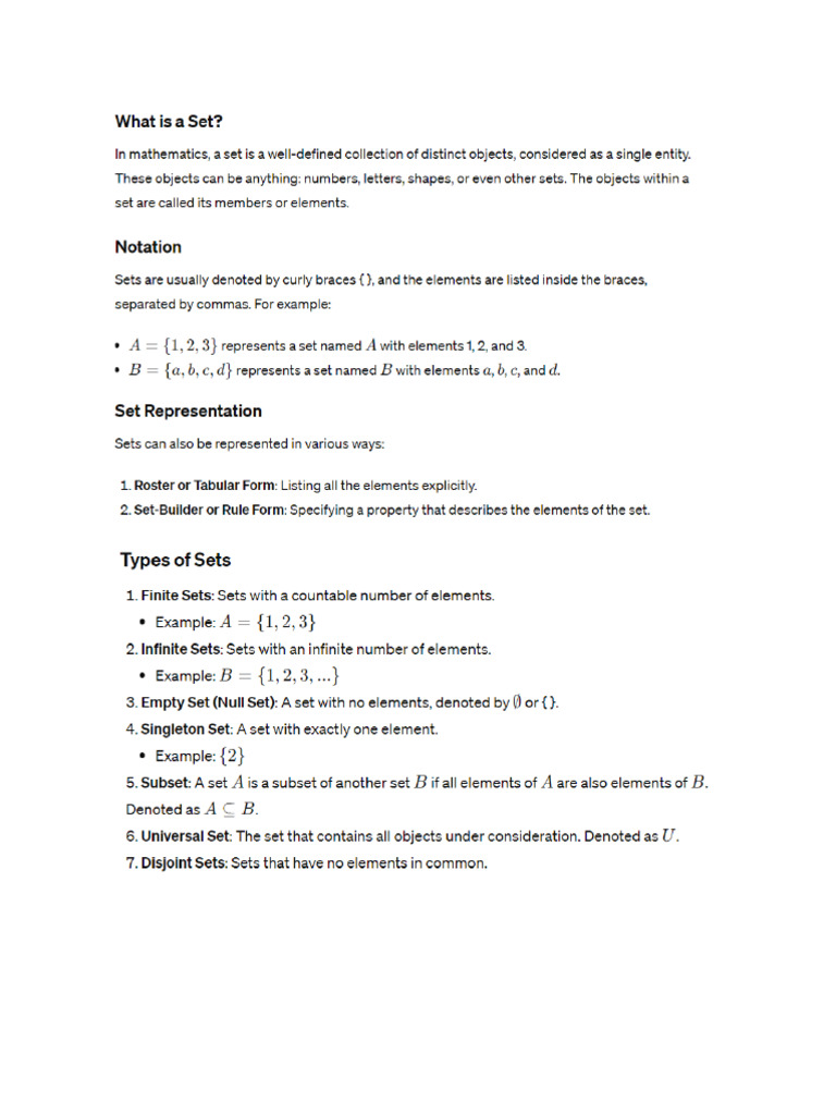Math (Sets) | PDF