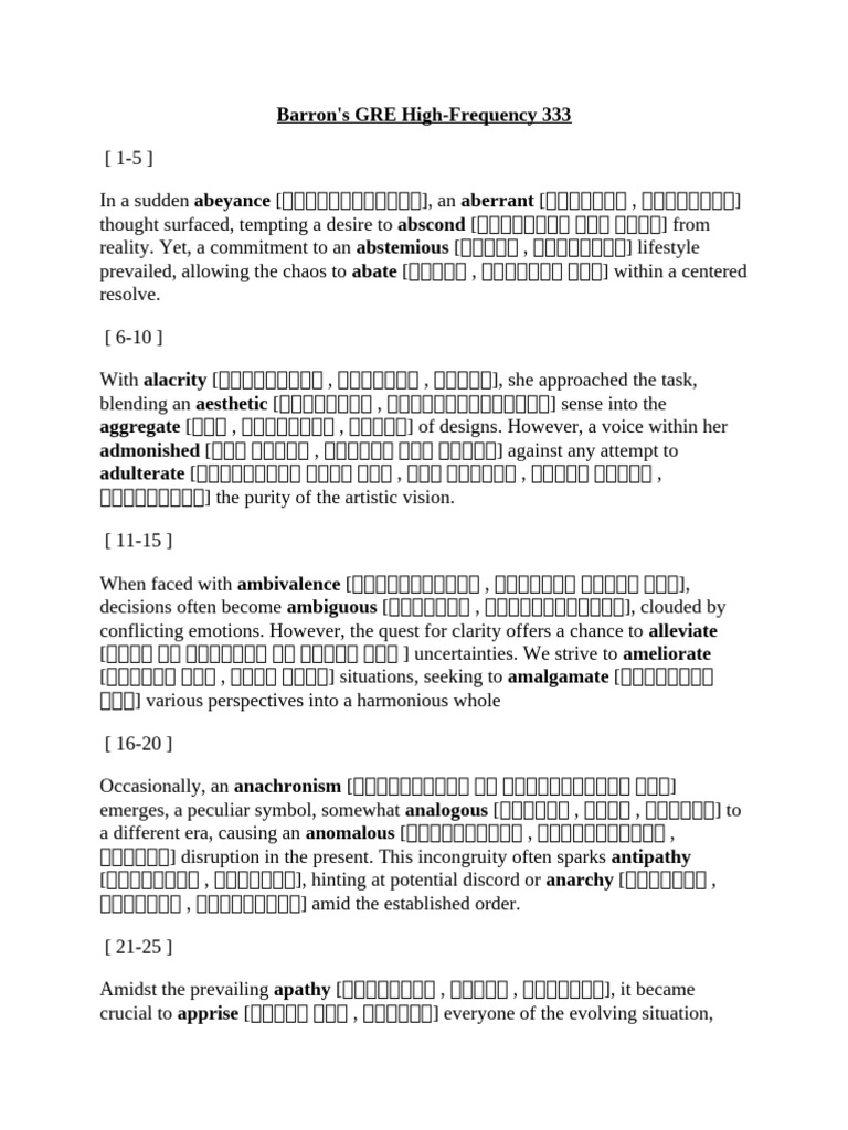2 Vocab Gre 1 To 100 | PDF