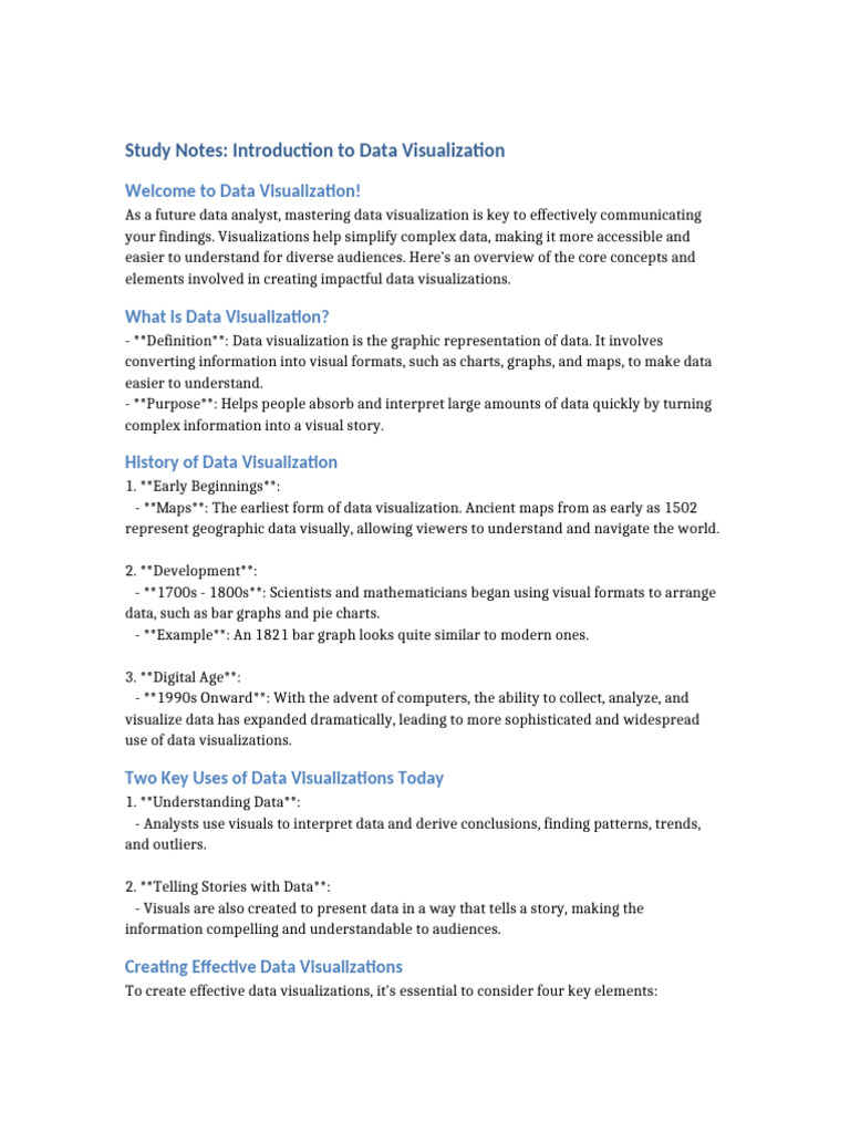 Introduction To Data Visualization | PDF