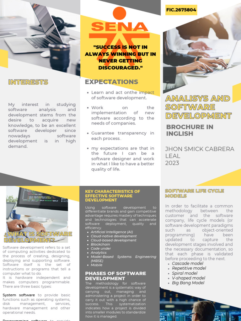 Folleto Analisis y Desarrollo de Software | PDF