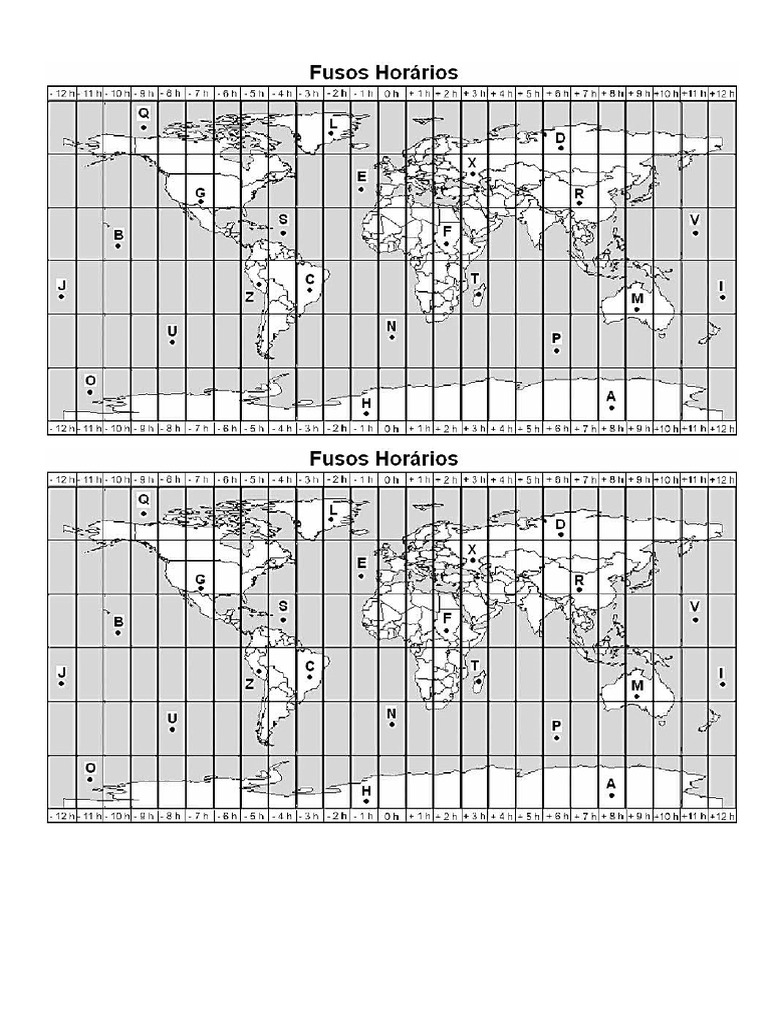 Fuso Horario Mapa Do Brasil e Mundi | PDF