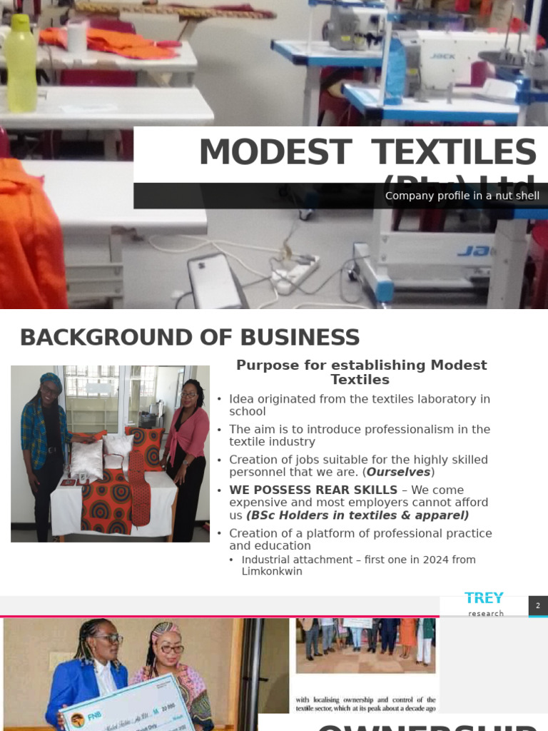 MODEST TEXTILES (Pty) LTD Profile | PDF
