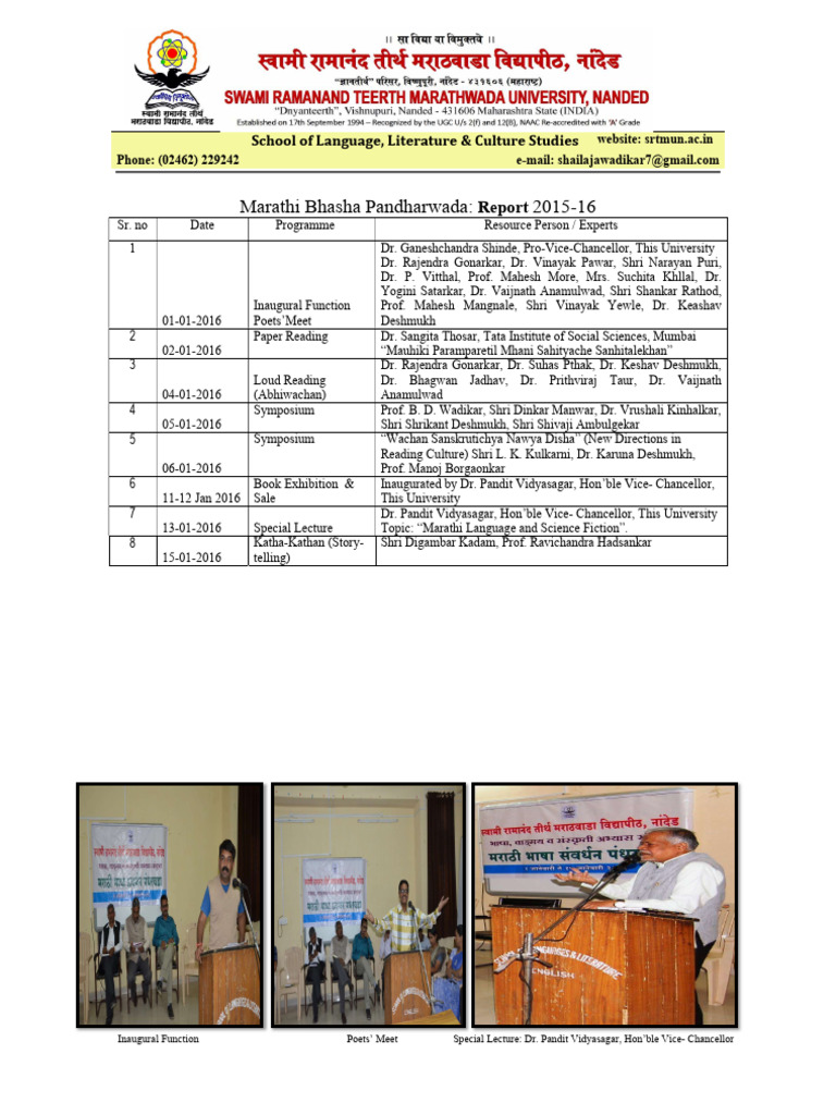 Marathi B Has Hap and Har Wada Report | PDF