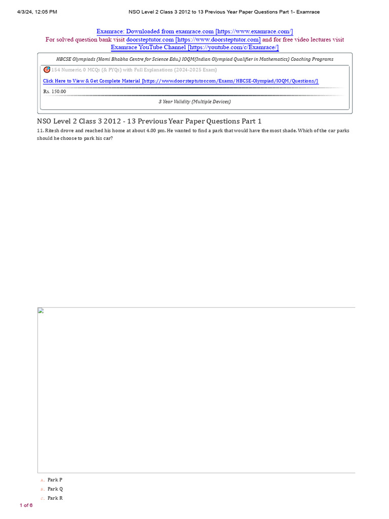 NSO Level 2 Class 3 2012 13 Part 1 | PDF | Calendar | Plants