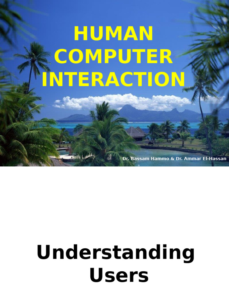 3 - HCI Understanding Users | PDF