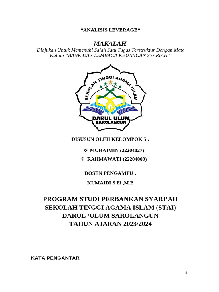 Analisis Leverage | PDF