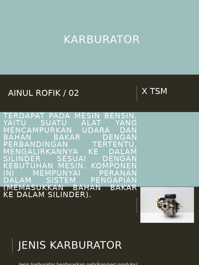 Karburator - Ainul Rofik | PDF