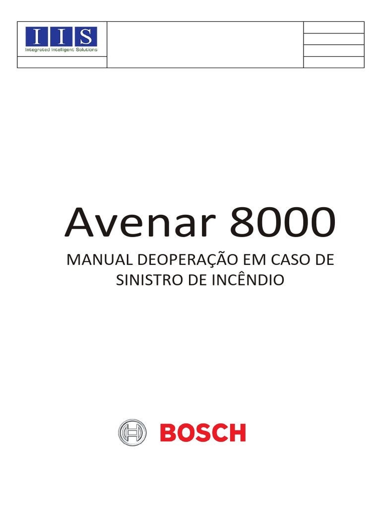 Manual de Operação Bosch | PDF