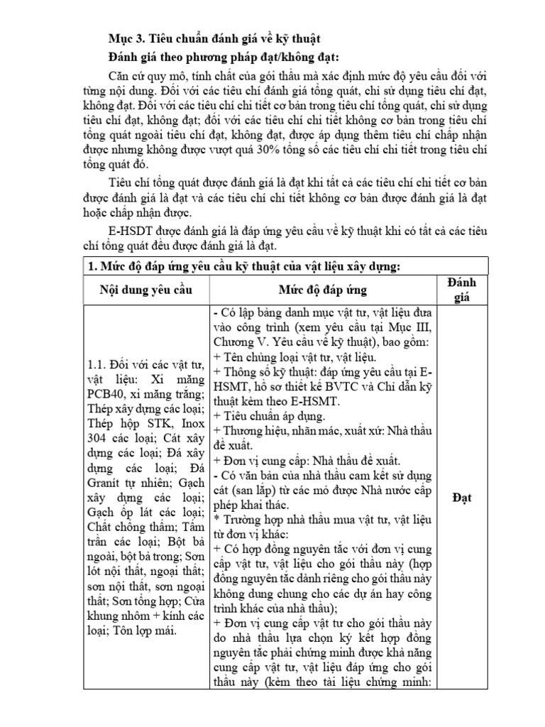 Muc 3. Tieu Chuan Danh Gia Ve Ky Thuat | PDF