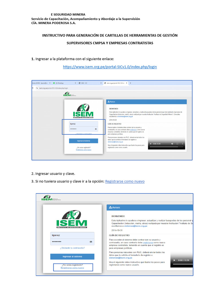 Instructivo EmisiÃ N Cartillas HG - CMPSA - ISEM | PDF