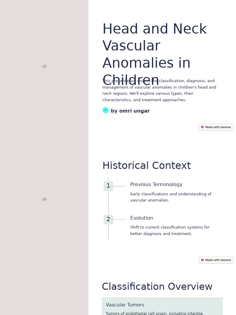 Head and Neck Vascular Anomalies in Children | PDF