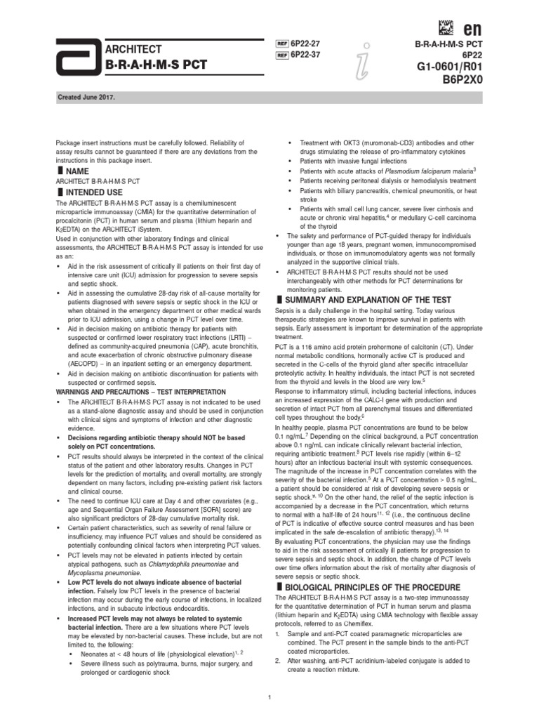 PCT Reagent Kit Insert | PDF