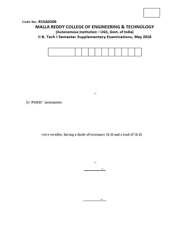 Malla Reddy College of Engineering & Technology: Electrical and ...