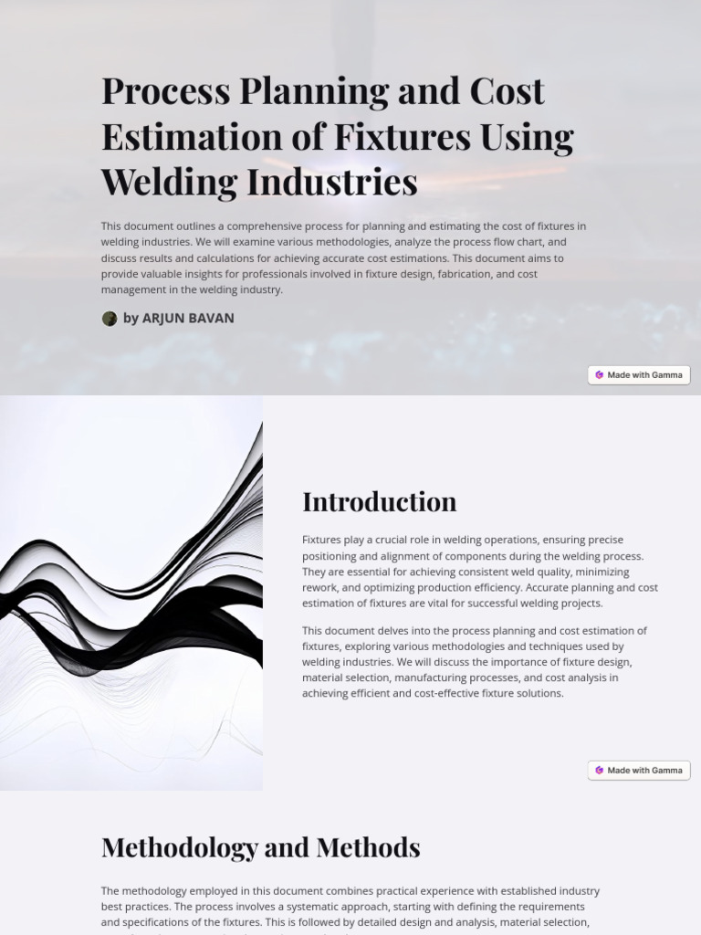 Process Planning and Cost Estimation of Fixtures Using Welding ...
