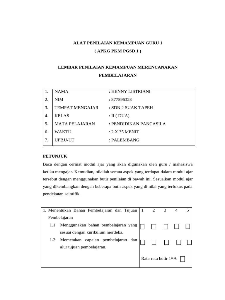Apkg 1 Dan 2 | PDF