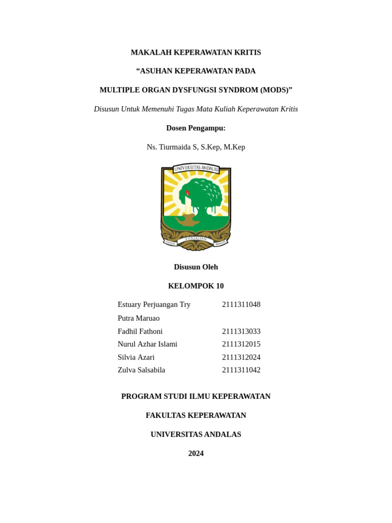 Askep Pada MODS | PDF