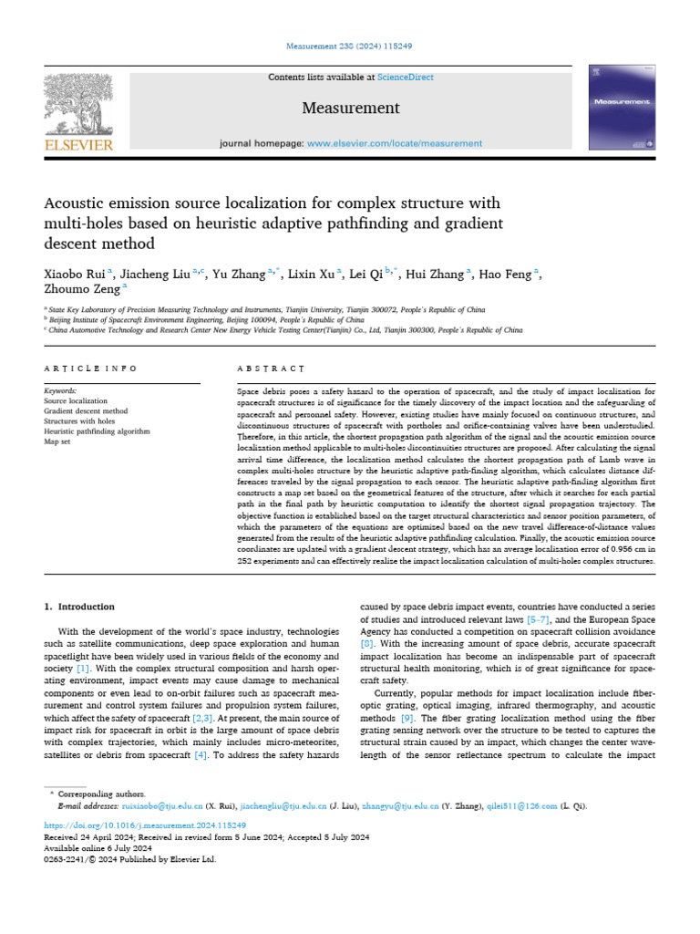 Acoustic Emission Source Localization For Complex Structure With M ...