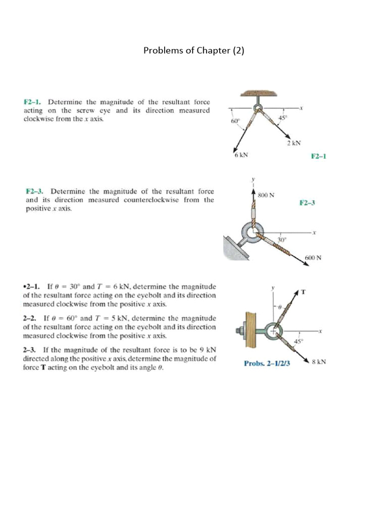 Statics Problems 2019 Pdf