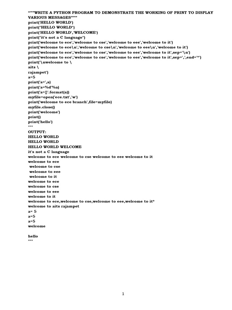 Python Programs | PDF