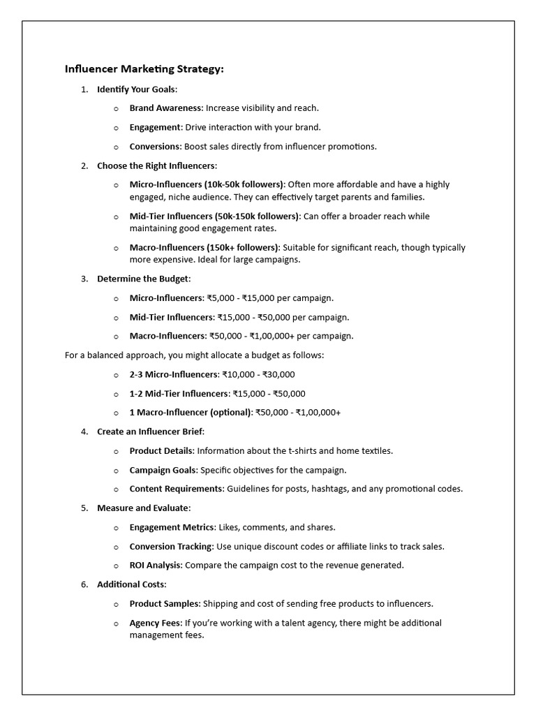 Influencer Marketing Strategy Pdf