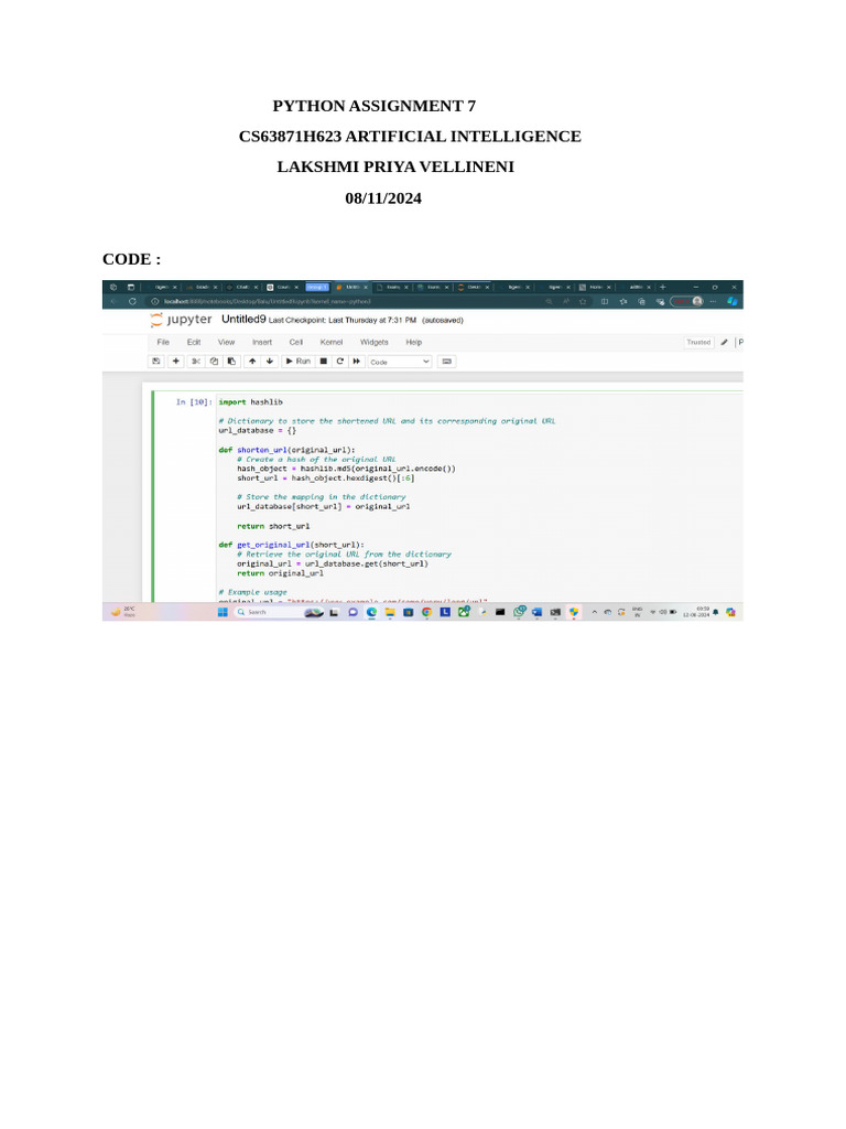 Lakshmi Priya Python Assignment 7 | PDF
