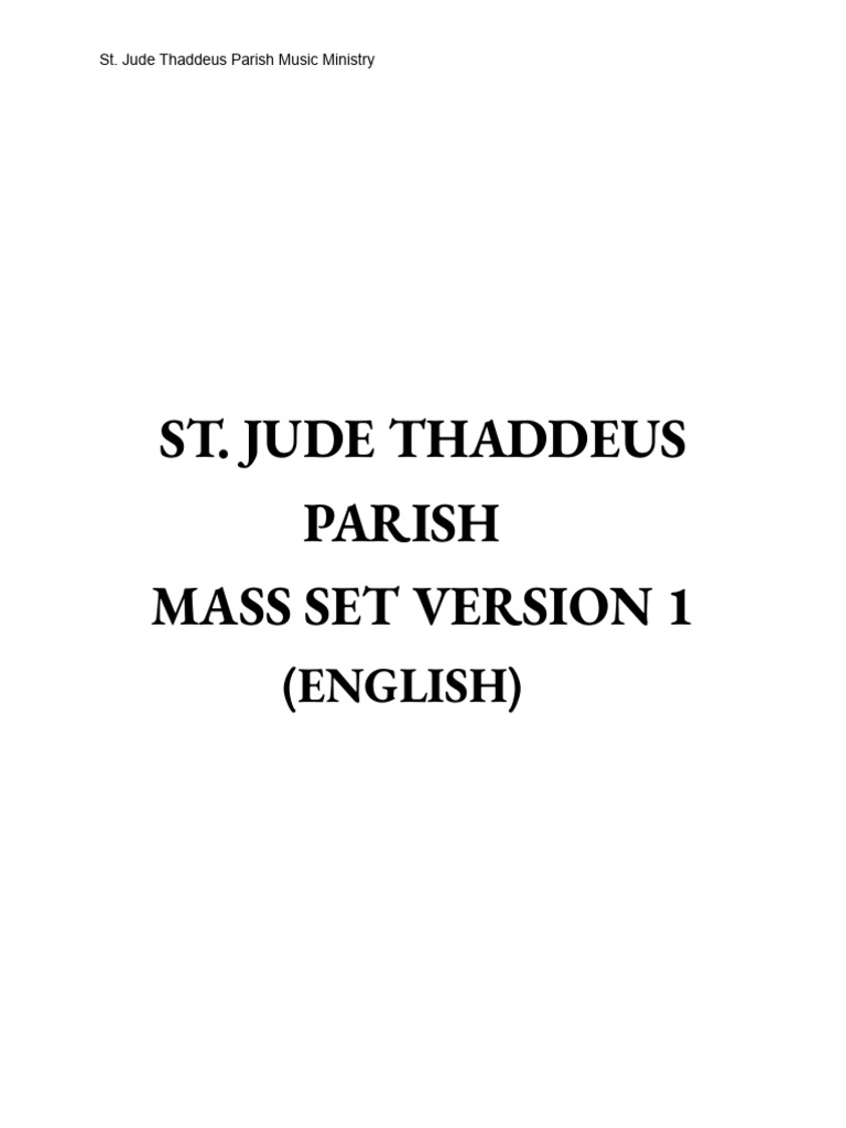 Mass Set Version 1 | PDF