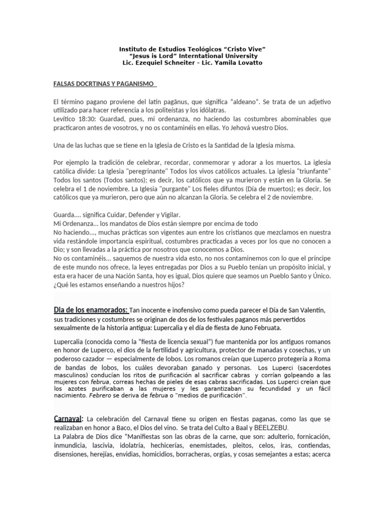 Paganismo (Islam y Carnaval) | PDF